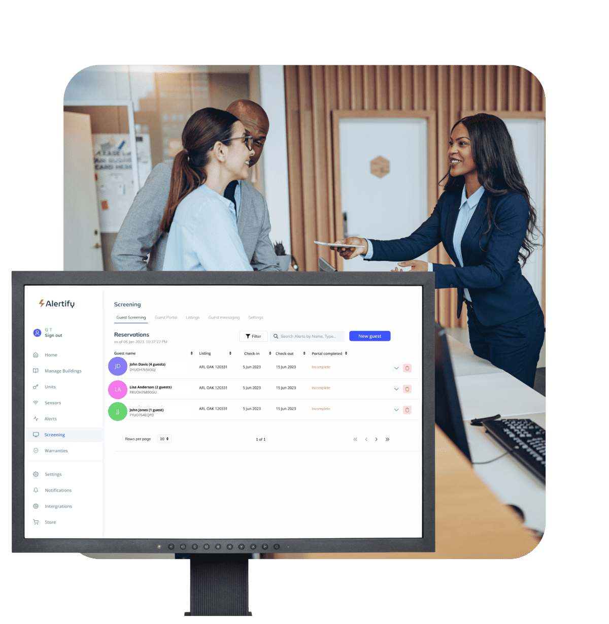 Guest Screening | Alertify